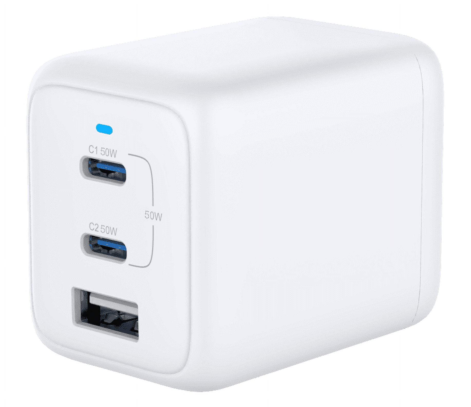 Open Box onn 62W Multi-Port USB-C/USB-A wall charger, Fast charging ...