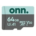 Onn 64GB MicroSDXC U3 Class 10 Flash Memory Card, 100MB/s, 4K Video ...