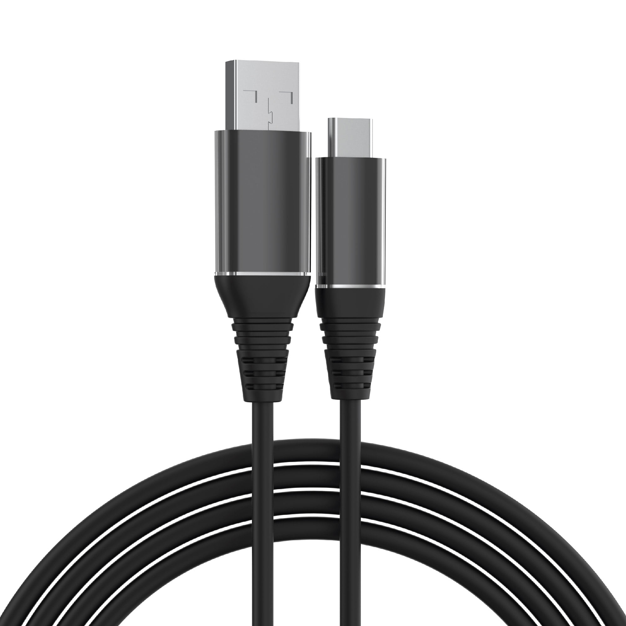 Onn+ USB C to USB Charging Cable, 6 Feet, Black, Fast Charging, Data ...