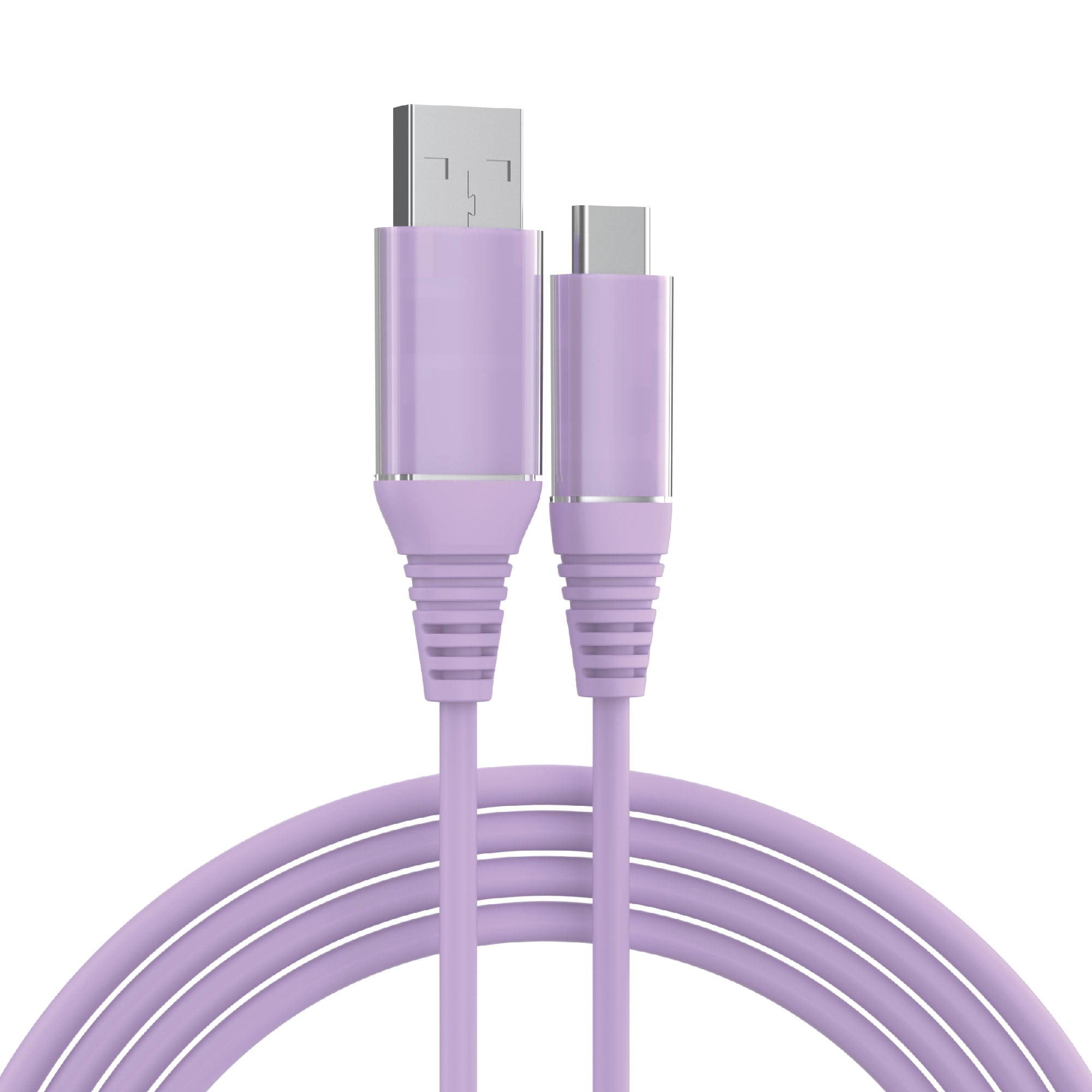 onn 6ft USB-C to USB-A Charging Cable, USB-IF Certified, Purple ...
