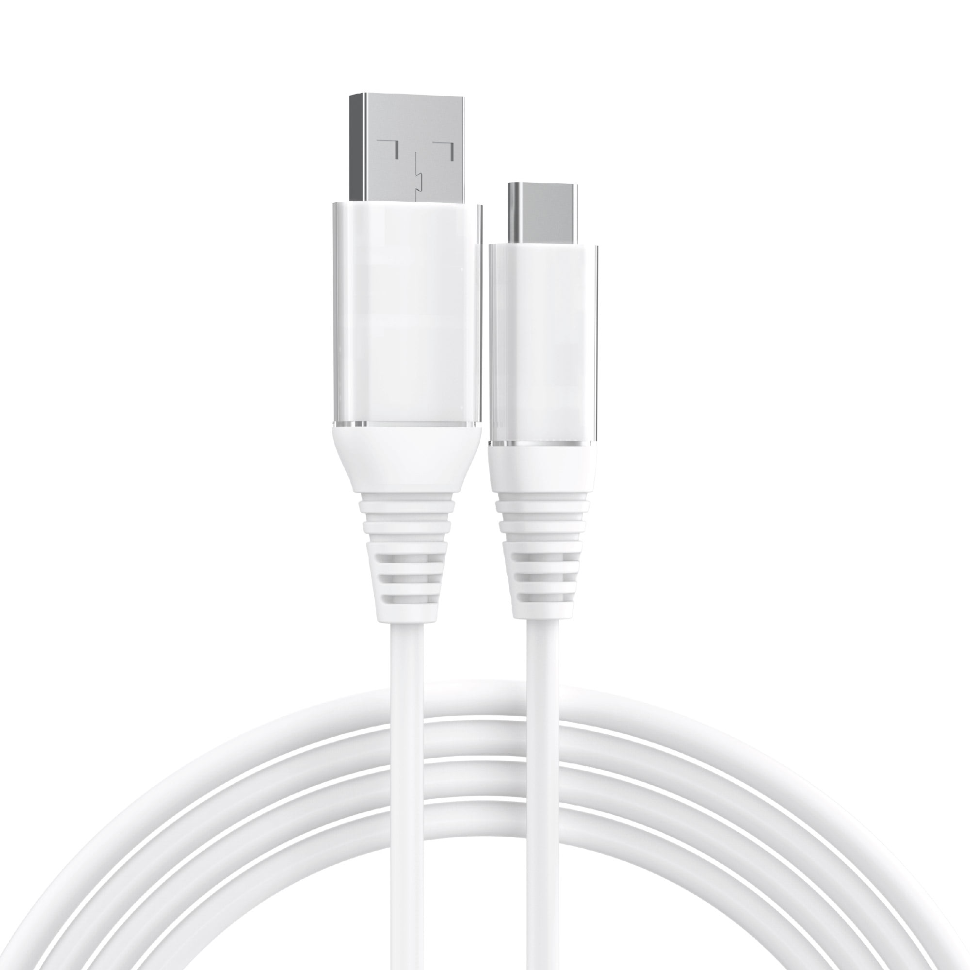 Onn USB C to USB Charging Cable, 6-Foot White, Dual-Layer Durable Data ...