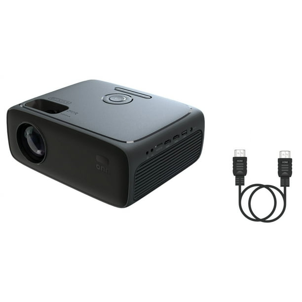 onn. 720P HD LCD Home Theater Projector with 6' HDMI Cable, Black ...