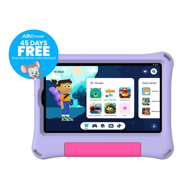 Free Shipping! onn. 8" Kids Tablet, 32GB, (2024 Model) - Lavender ...