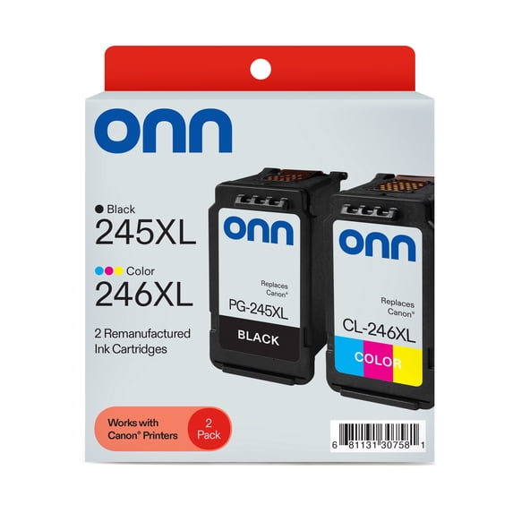 Free Shipping! Onn+ Canon PG-245XL and CL-246XL High Yield Black and ...