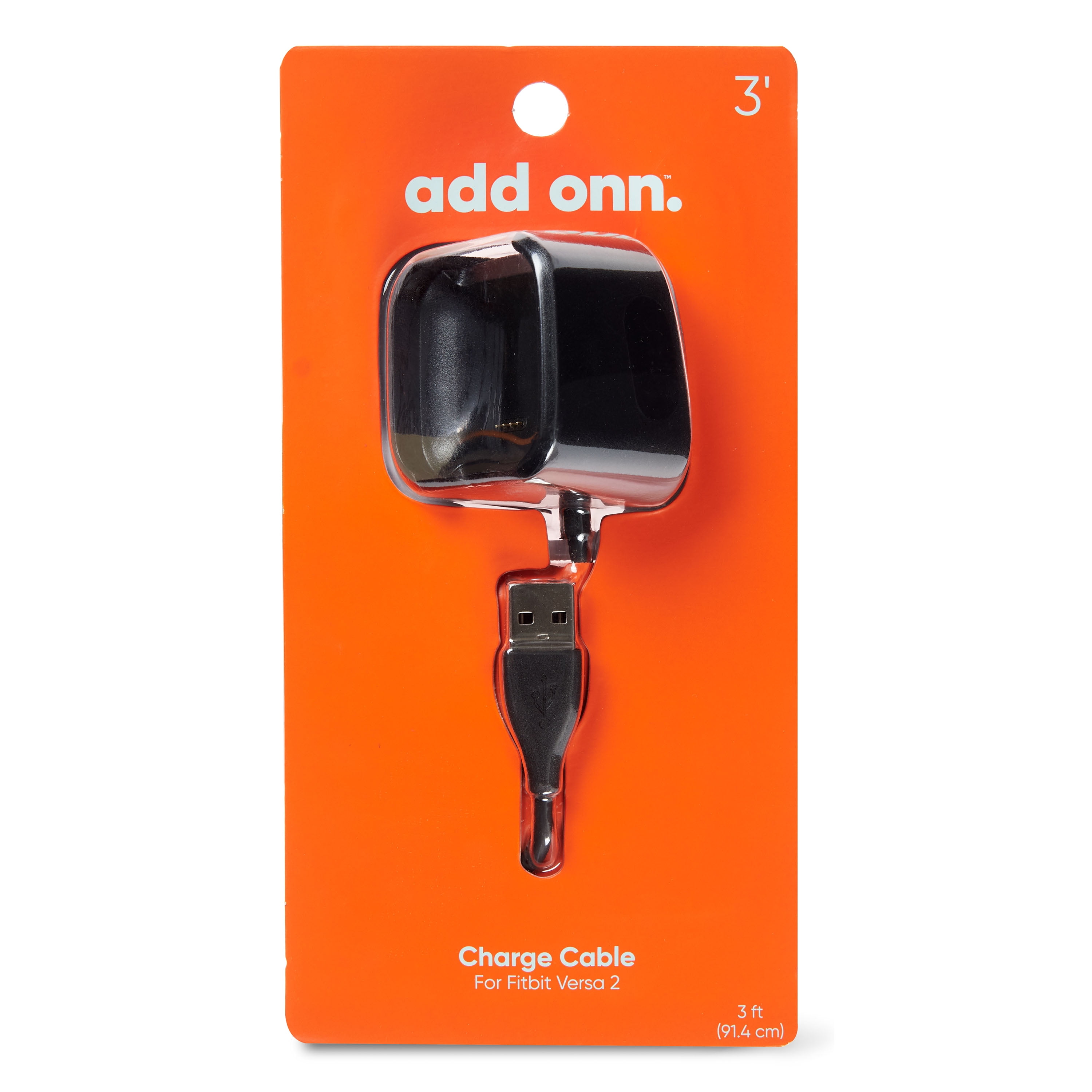 onn. Charge Cable and Stand for Fitbit Versa 2, 3' - Walmart.com