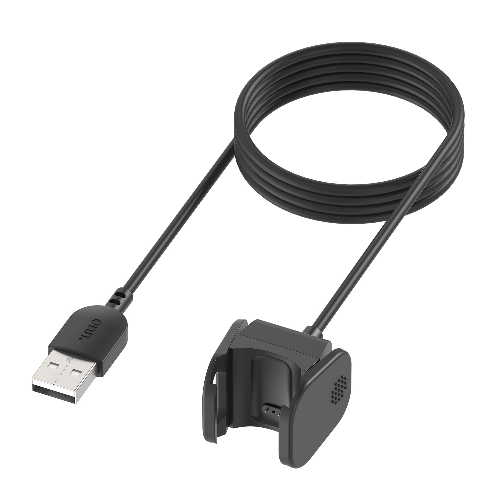 onn. Charge Cable for Fitbit Charge 4 3' to USB-A Cable, Black ...