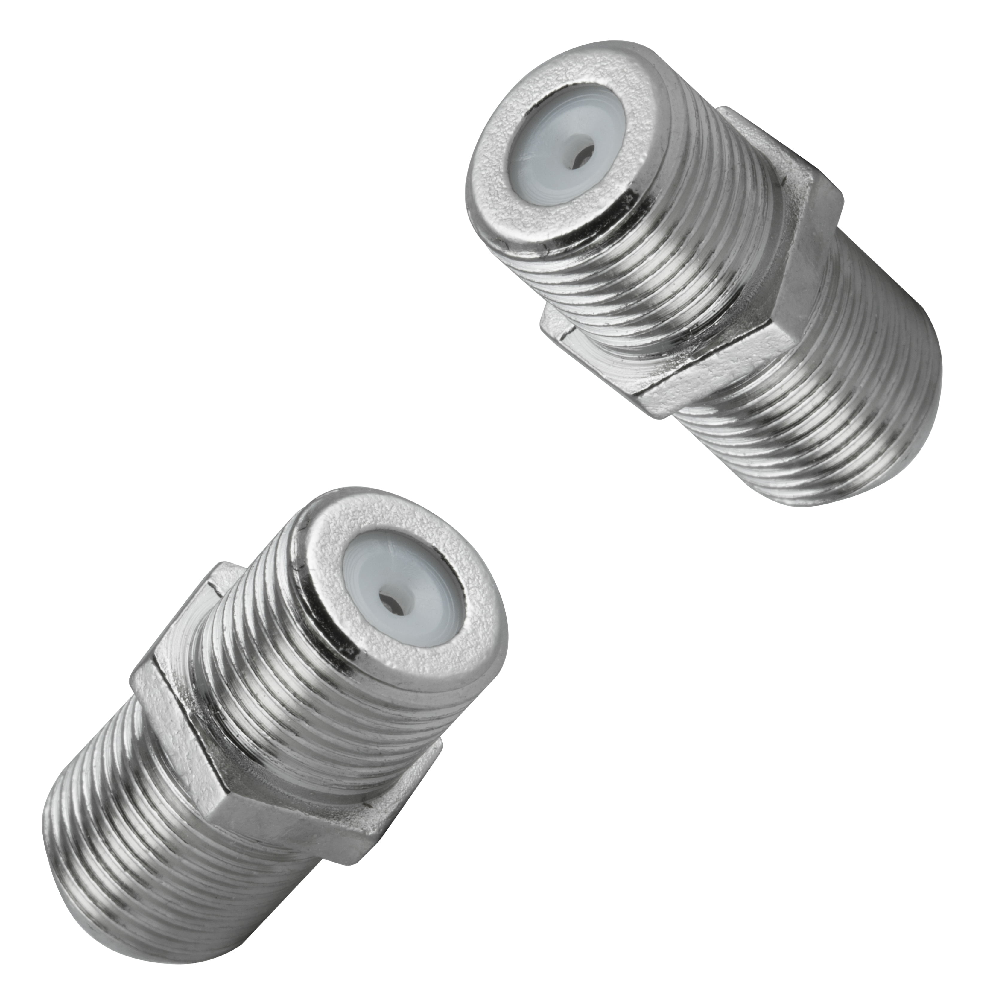 onn. Coaxial Cable Extension Adapters, 2 Pack, Silver, Coax - Walmart.com