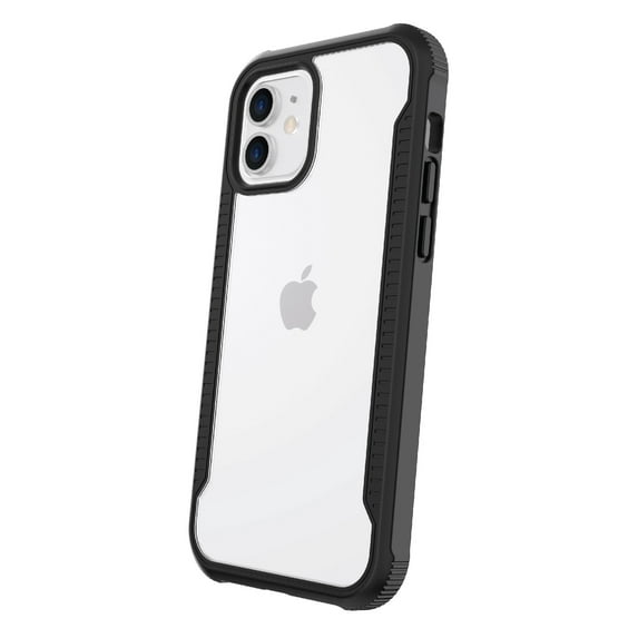 Onn+ Dual-Layer Phone Case for iPhone 12 and 12 Pro Black Clear 10 ft ...