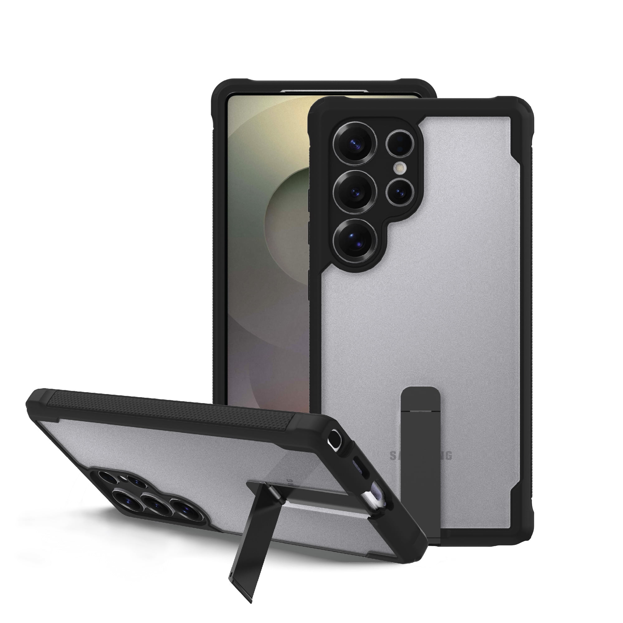 onn Dual-Layer Phone Case with Built-in Kickstand for Samsung Galaxy ...