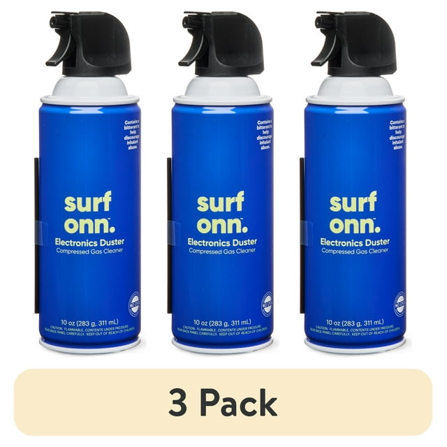 (3 pack) Onn. Electronics Duster Compressed Gas Cleaner, 10 oz, 2-Pack ...