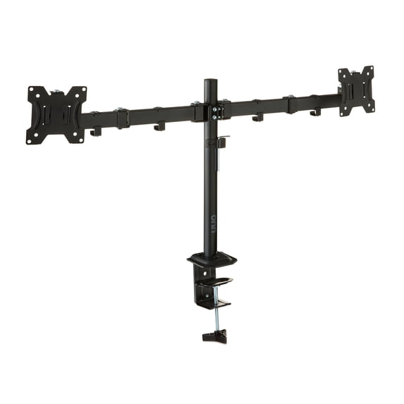 onn Full Motion Dual Monitor Desk Mount, Fits 2 Screens up to 32 Inches ...