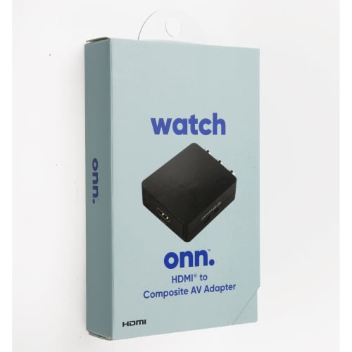 onn HDMI to Composite AV Adapter with 2.6' Mini-USB Cable, Black ...