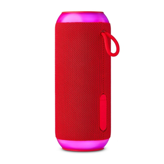 Open Box onn Large Rugged Speaker with Bluetooth Wireless Technology and LED Lighting, Red ...