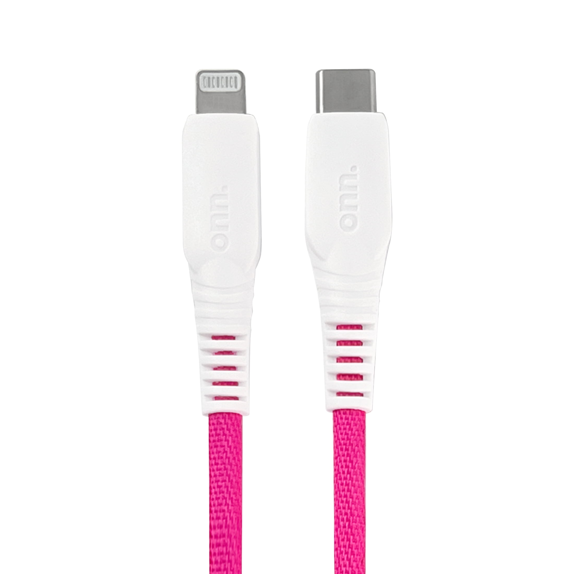 onn. Lightning to USB-C Rainbow Charging Cable, Multicolor, 6 ...
