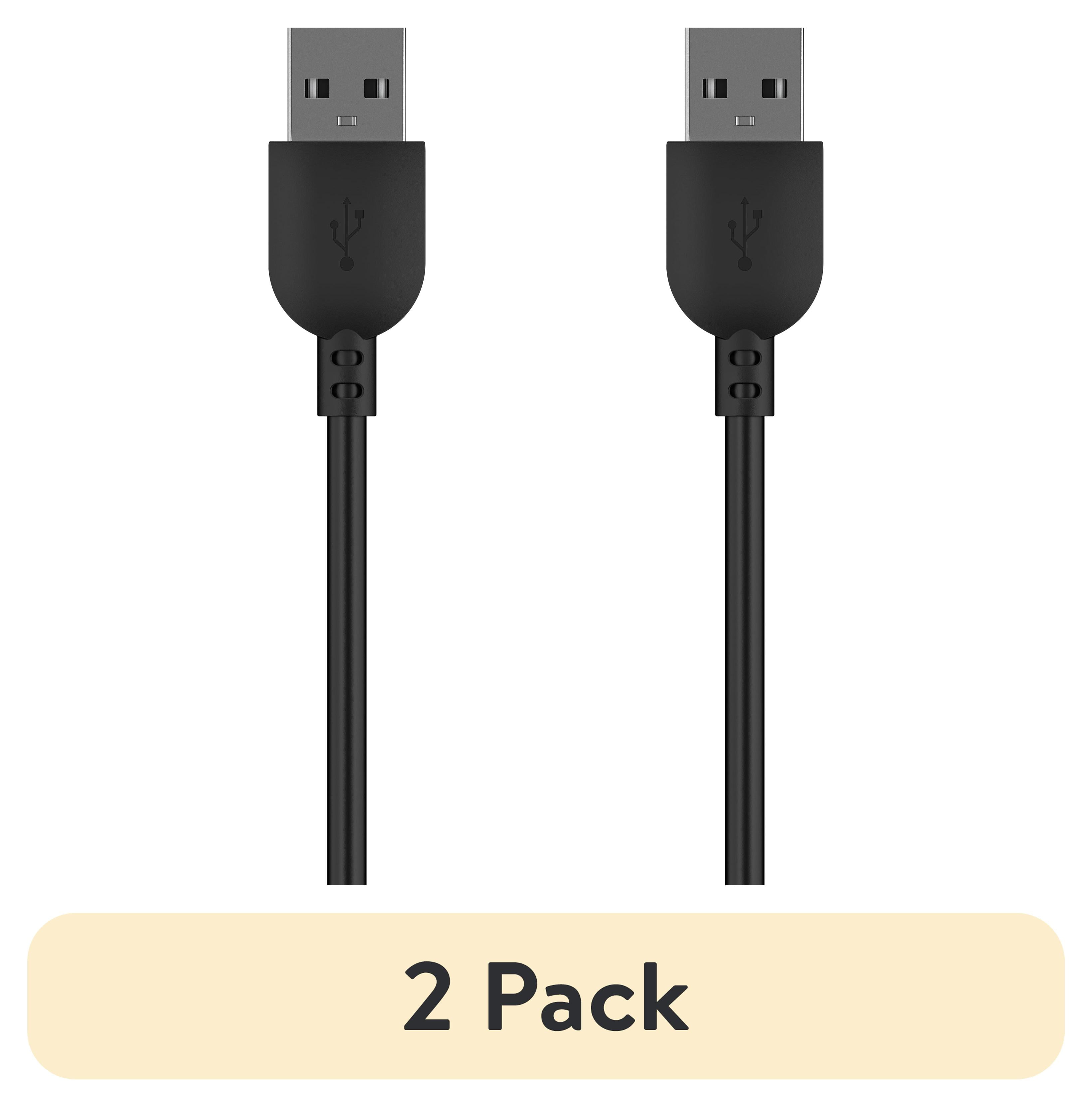 (2 pack) Onn. 6 feet Lightning to USB Charging Cable, Black - Walmart.com