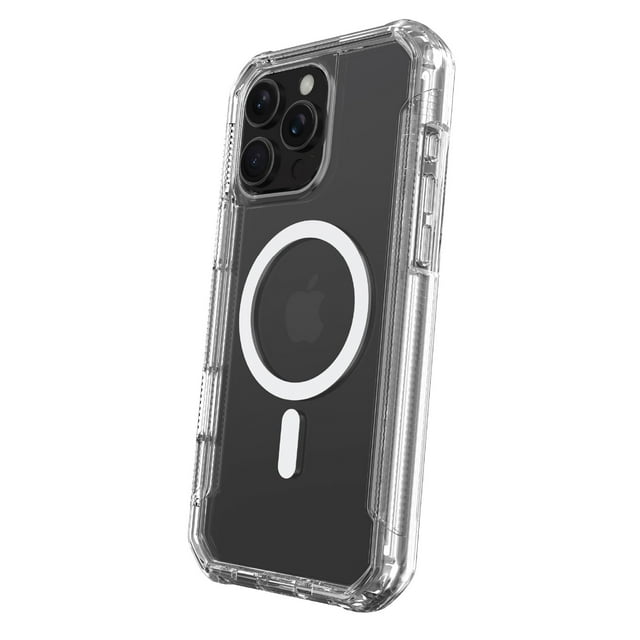 onn MagSafe Compatible Rugged Phone Case for iPhone 16 Pro Max - Clear ...