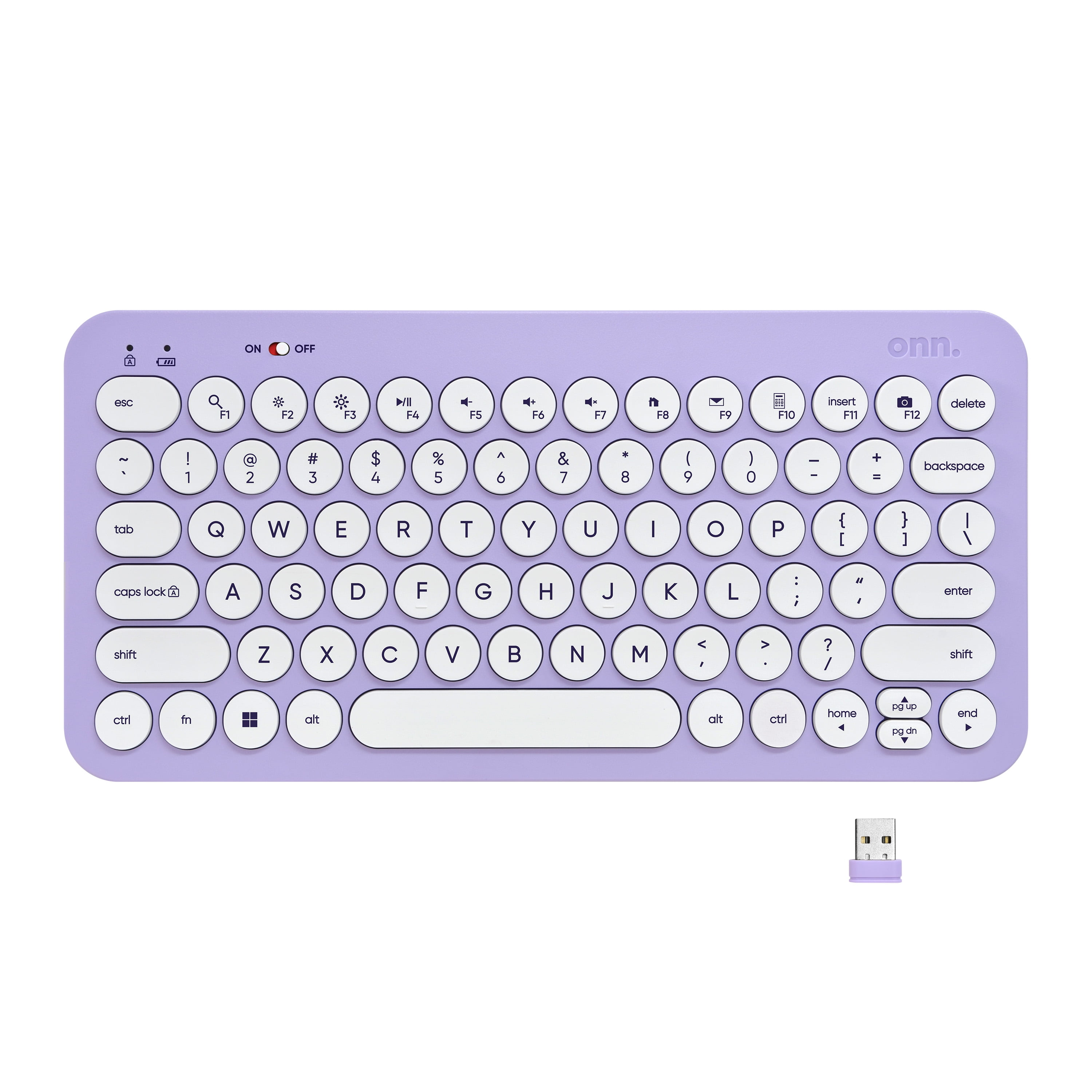 onn. Mini Compact Wireless Office Keyboard, Lavender - Walmart.com