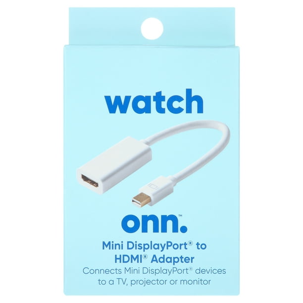 onn. Mini DisplayPort to HDMI Female Adapter, White - Walmart Business ...