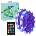 onn. Multicolor LED Light Strip 100ft, Indoor Television Accent Light ...