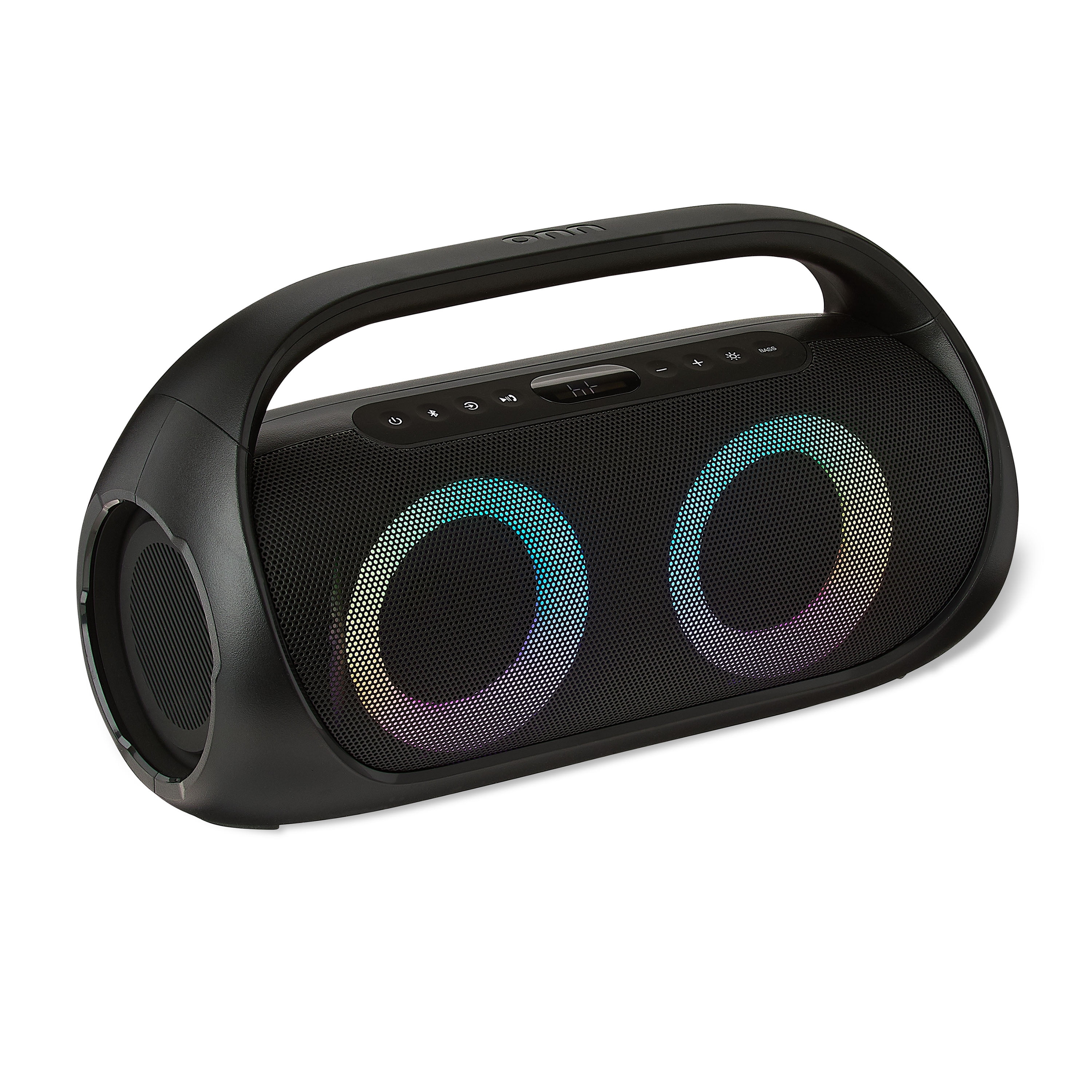 Brandclub - onn Portable FM Boombox with LED Lighting