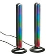 Onn+ RGBIC Multicolor LED Light Bar 2 Pack with Mirrored Design, Remote ...