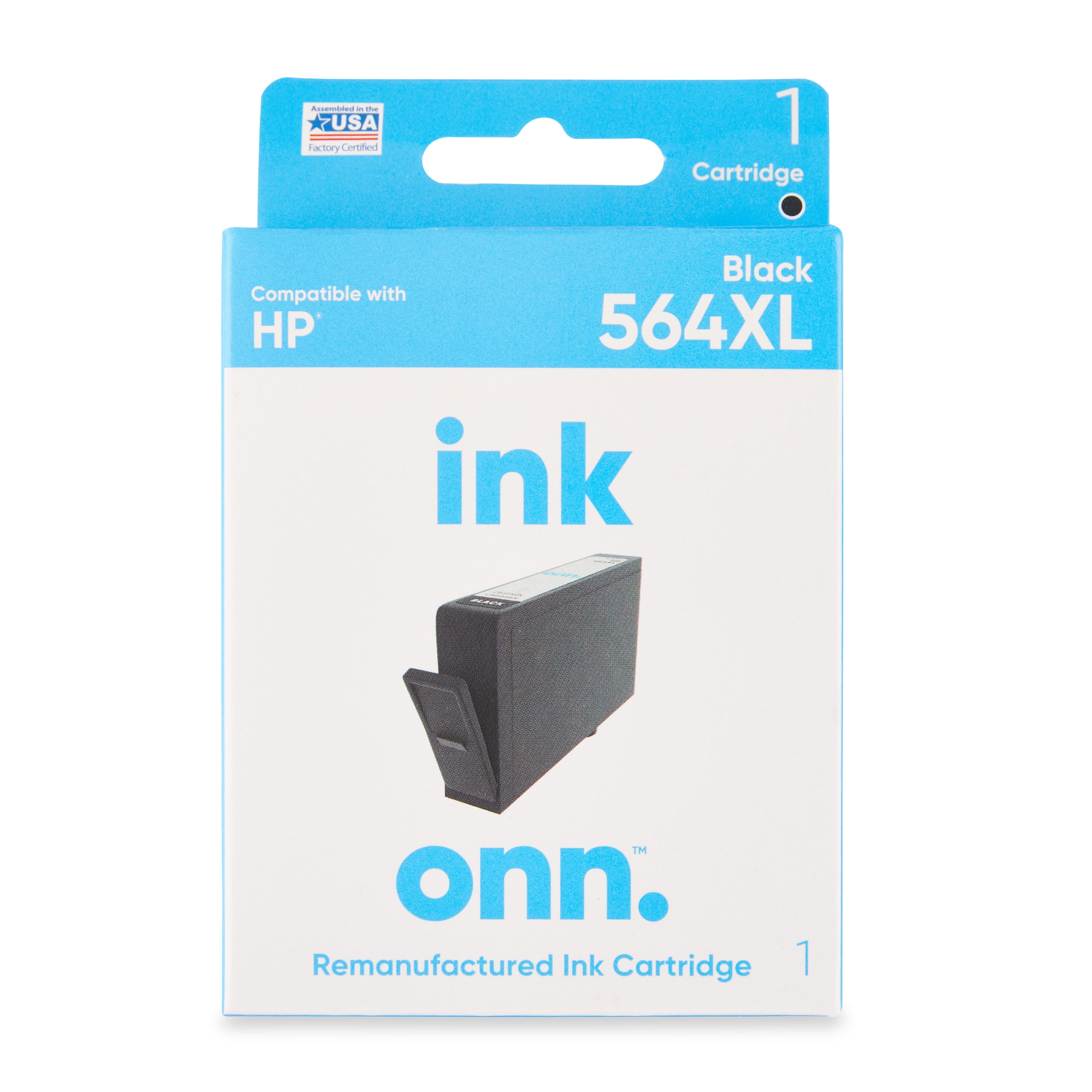 (4 pack) onn. Remanufactured Ink Cartridge, HP 564XL Black - Walmart.com