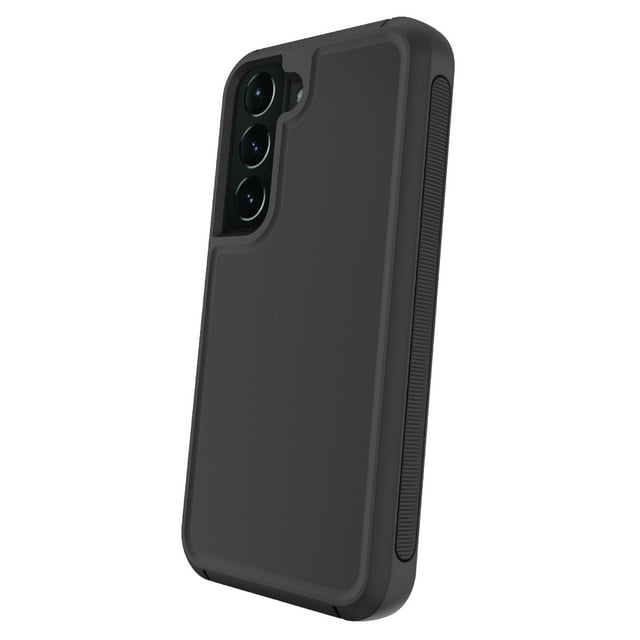 onn. Rugged Phone Case with Holster for Samsung Galaxy S22+ 5G - Black ...