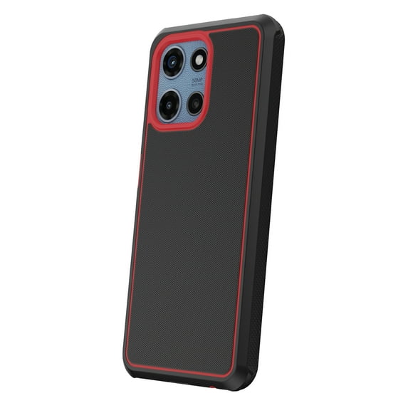 Onn Rugged Slim Phone Case for Samsung Moto G (2025), Red Black, 10 ...