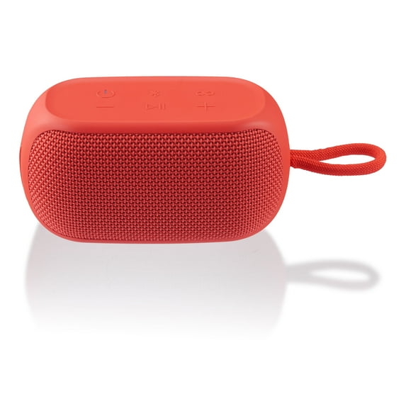 onn. Small Rugged Speaker with Bluetooth Wireless Technology, Red ...