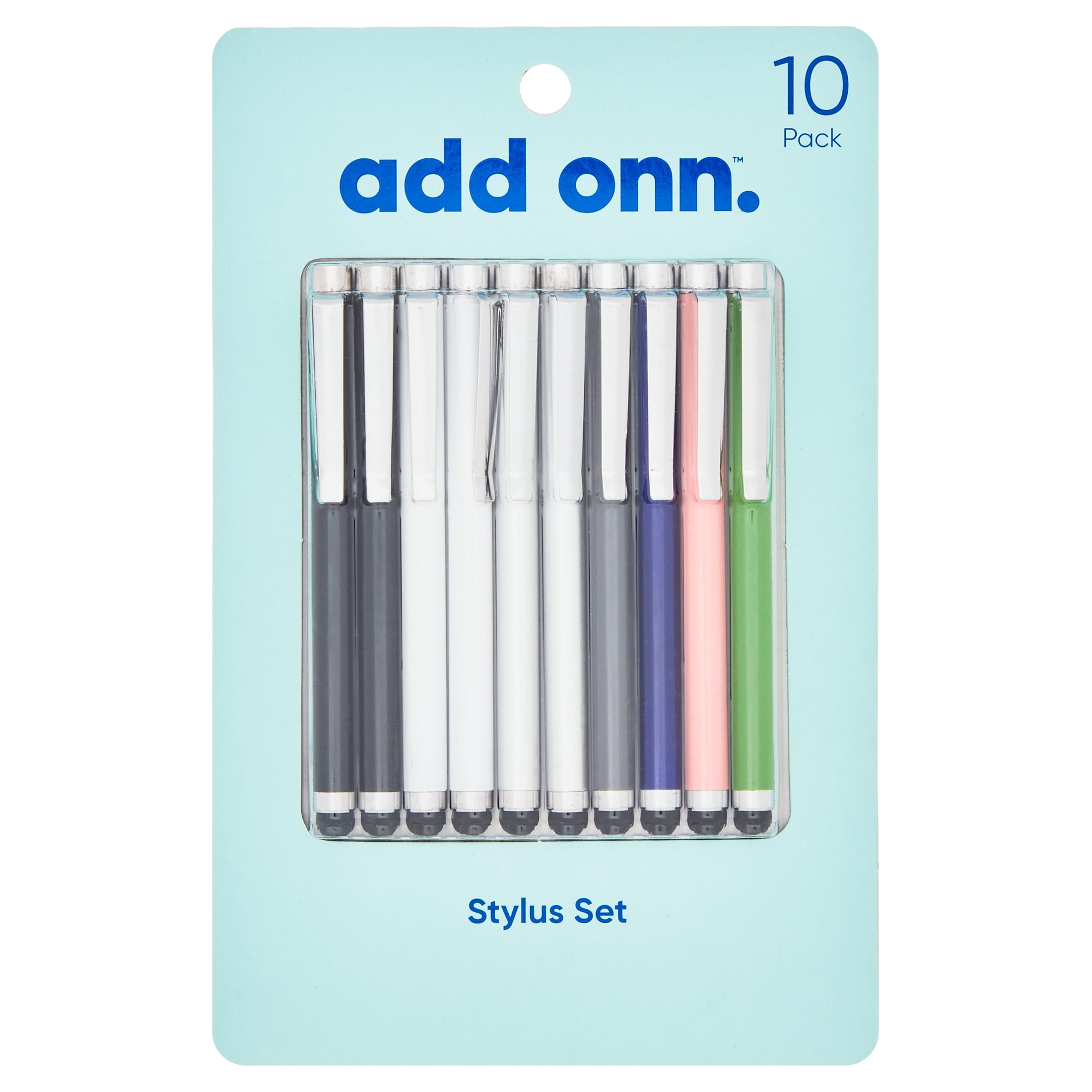 onn. Stylus Set 10 Pack Assorted Colors - Walmart.com