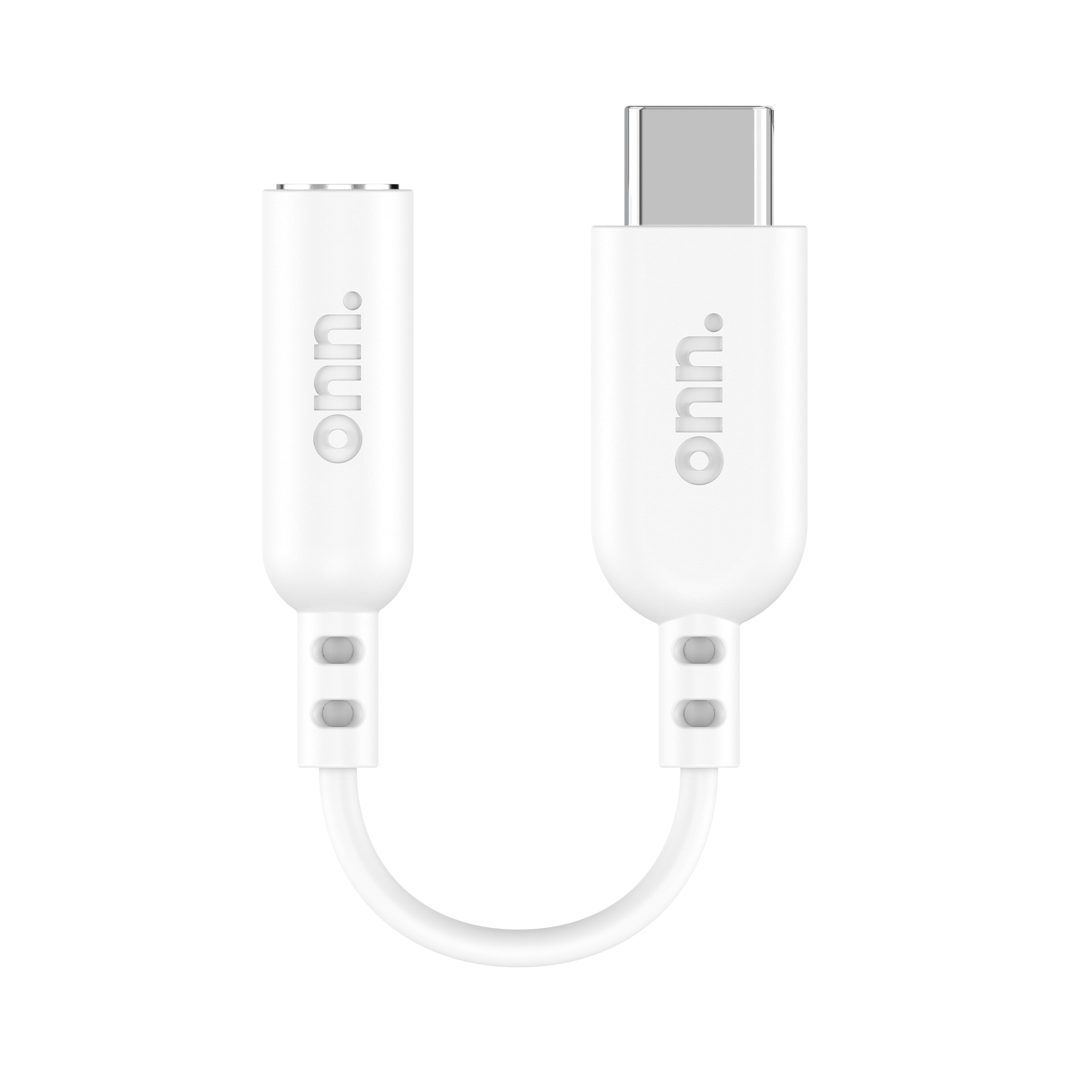 Onn+ USB-C to 3.5mm AUX Adapter White Compatible with USB-C Devices and ...