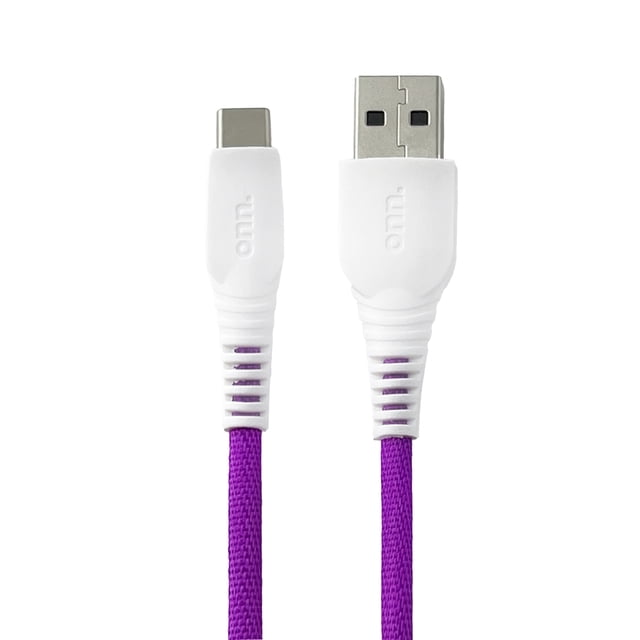 onn. USB to USB-C Rainbow Charging Cable, Pink, 6' - Walmart Business ...