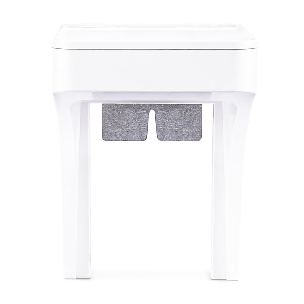 onn. White Outlet Shelf with Power Cord Storage Compartment - Walmart ...