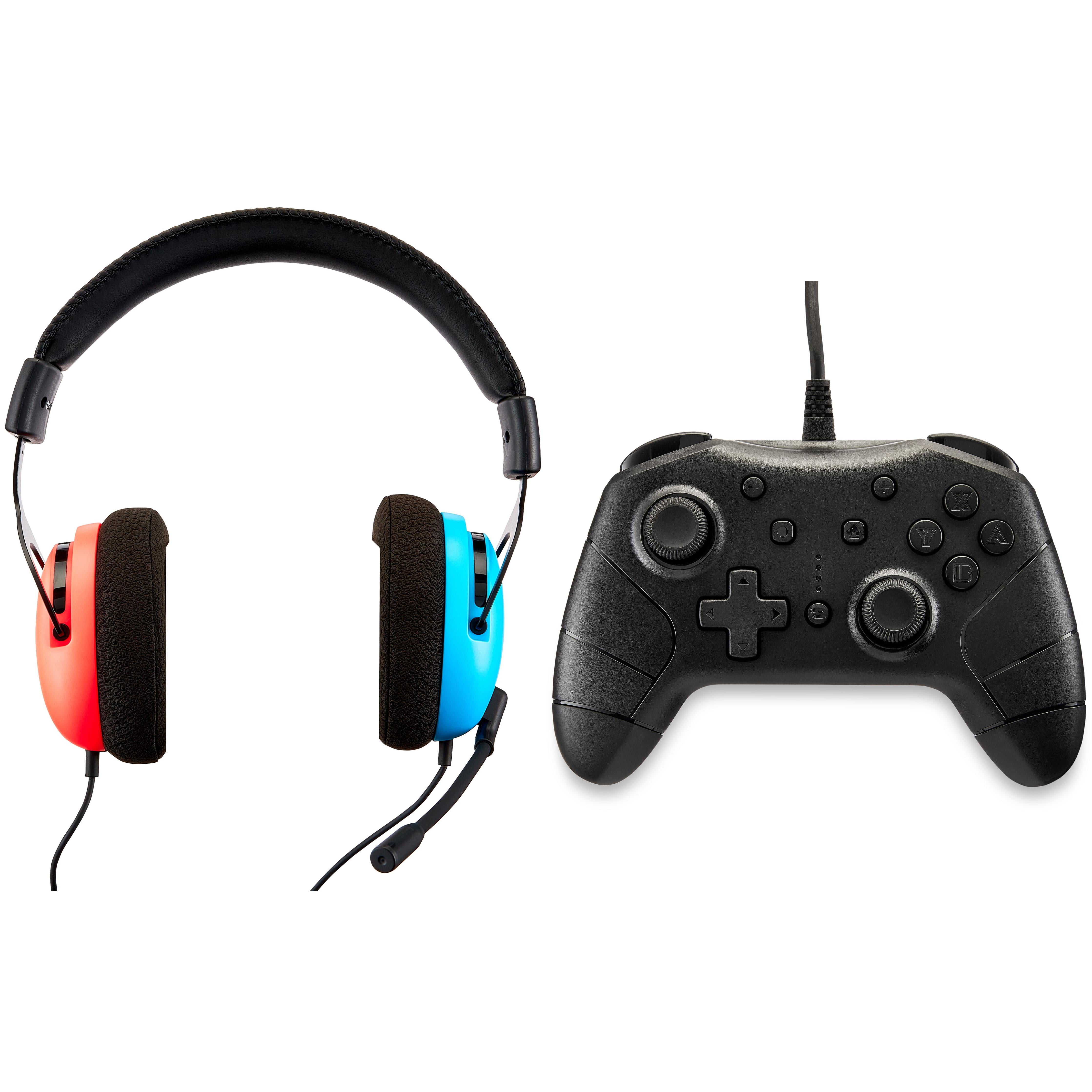 onn. Wired Controller & Wired Video Gaming Headset Nintendo Switch ...