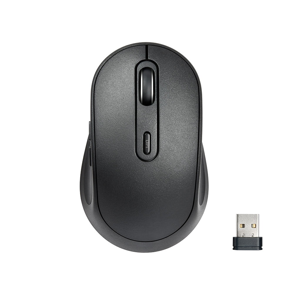 onn. Wireless 6-button Mouse with Adjustable DPI Button, USB Receiver ...