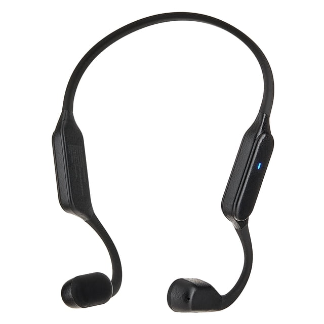 onn Wireless Bone Conduction Headphones with Storage Pouch, Black ...