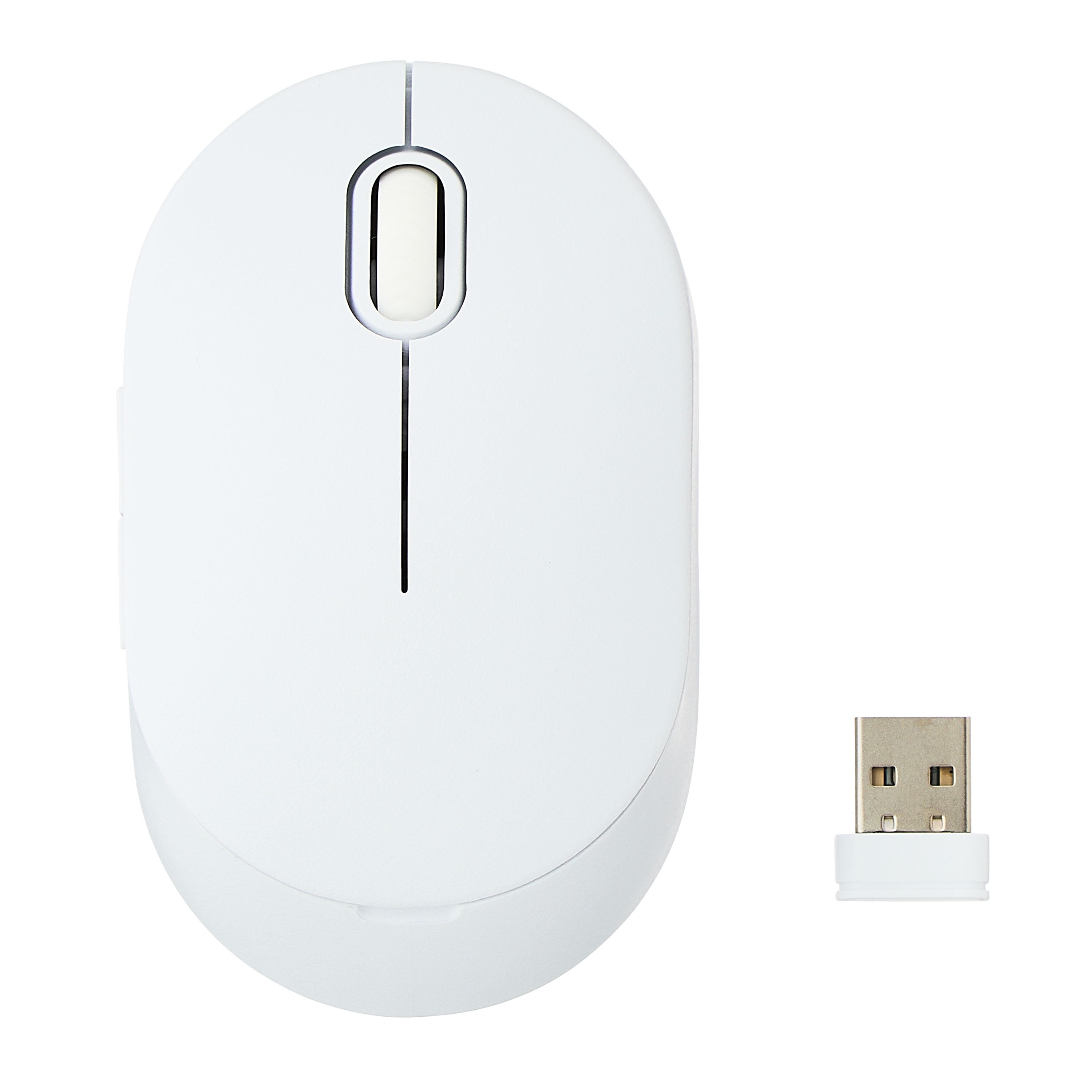 Onn+ Wireless 5-Button Mouse with 1600 DPI, 2.4 GHz USB-A Dongle, White ...