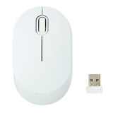 Onn+ Wireless 5-Button Mouse with 1600 DPI, 2.4 GHz USB-A Dongle, White ...