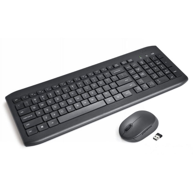 onn. Wireless Keyboard & Mouse Combo, 104 Keys, Optical, USB Nano ...