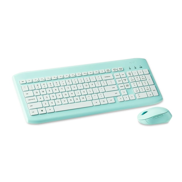 onn Wireless Keyboard and Compact Mouse with Dual-Connectivity, 2.4 GHz ...