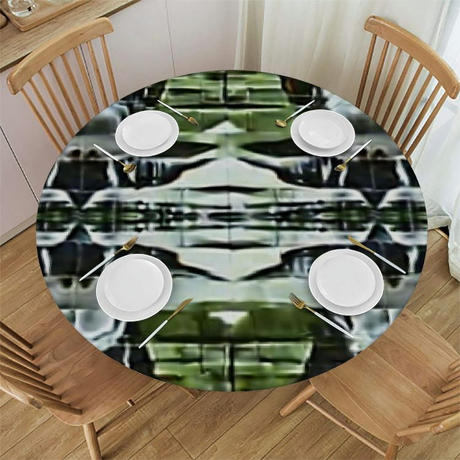 open mouth Pattern Round decorative tablecloth can be washed and reused ...