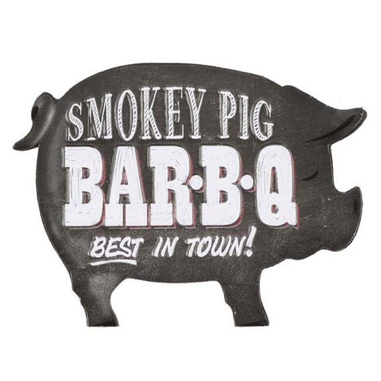 Open Road Brands 90161120-S Smokey Pig Bar-B-Q Embossed Tin Magnet ...