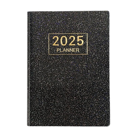 openpig 2025 Pocket Planner Mini Weekly Planner, Dazzling Black Leather ...