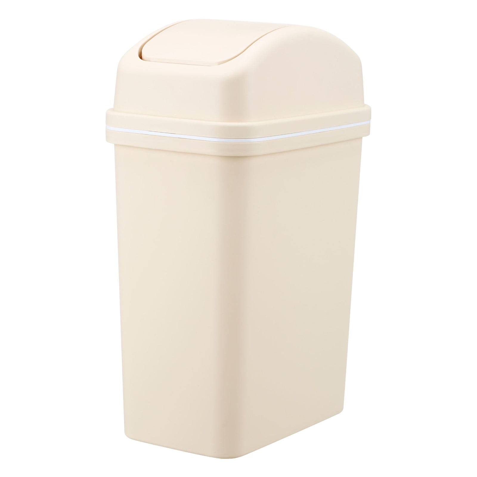 openpig 6 Liter Plastic Trash Can, Small Garbage Can with Swing Lid ...
