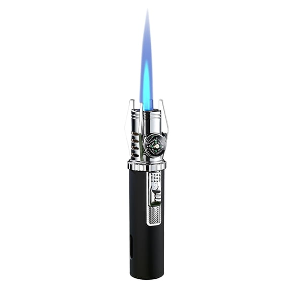 openpig Camping Torch Lighter, Bright Fire Windproof Butane Refillable ...