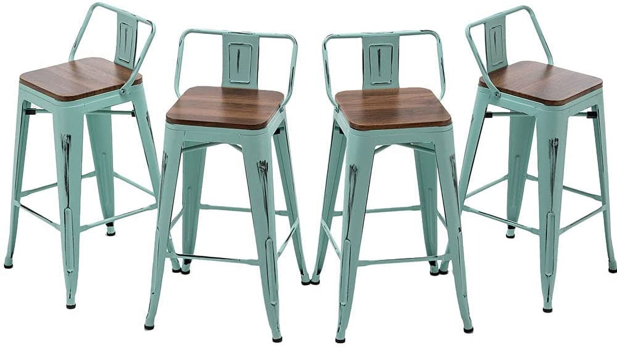 ophjvbn Bar Stools Counter Height Stools Industrial Metal Barstools ...