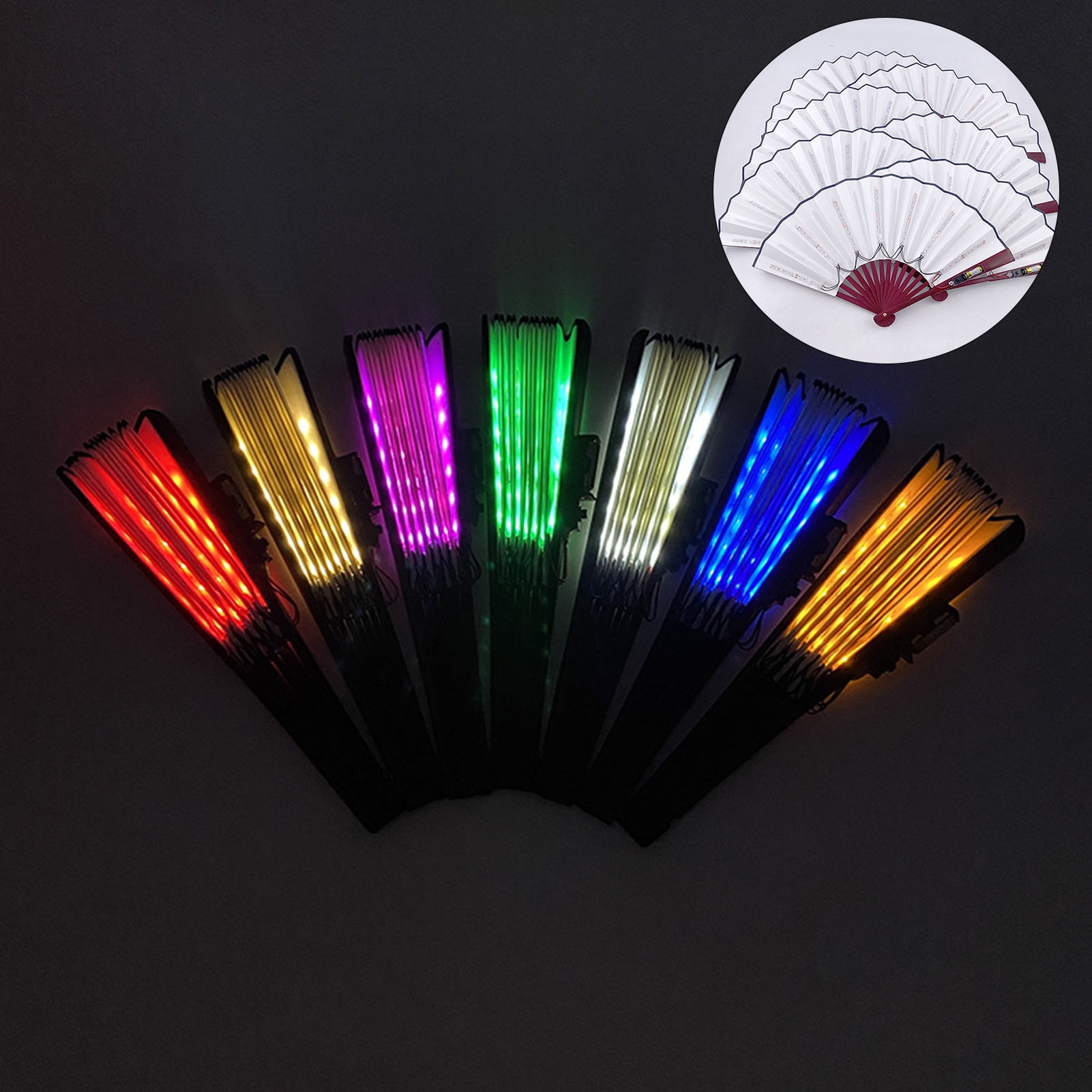 opolski Luminous Fan LED Ambiance Light Foldable 12V 8 Inch Glowing ...