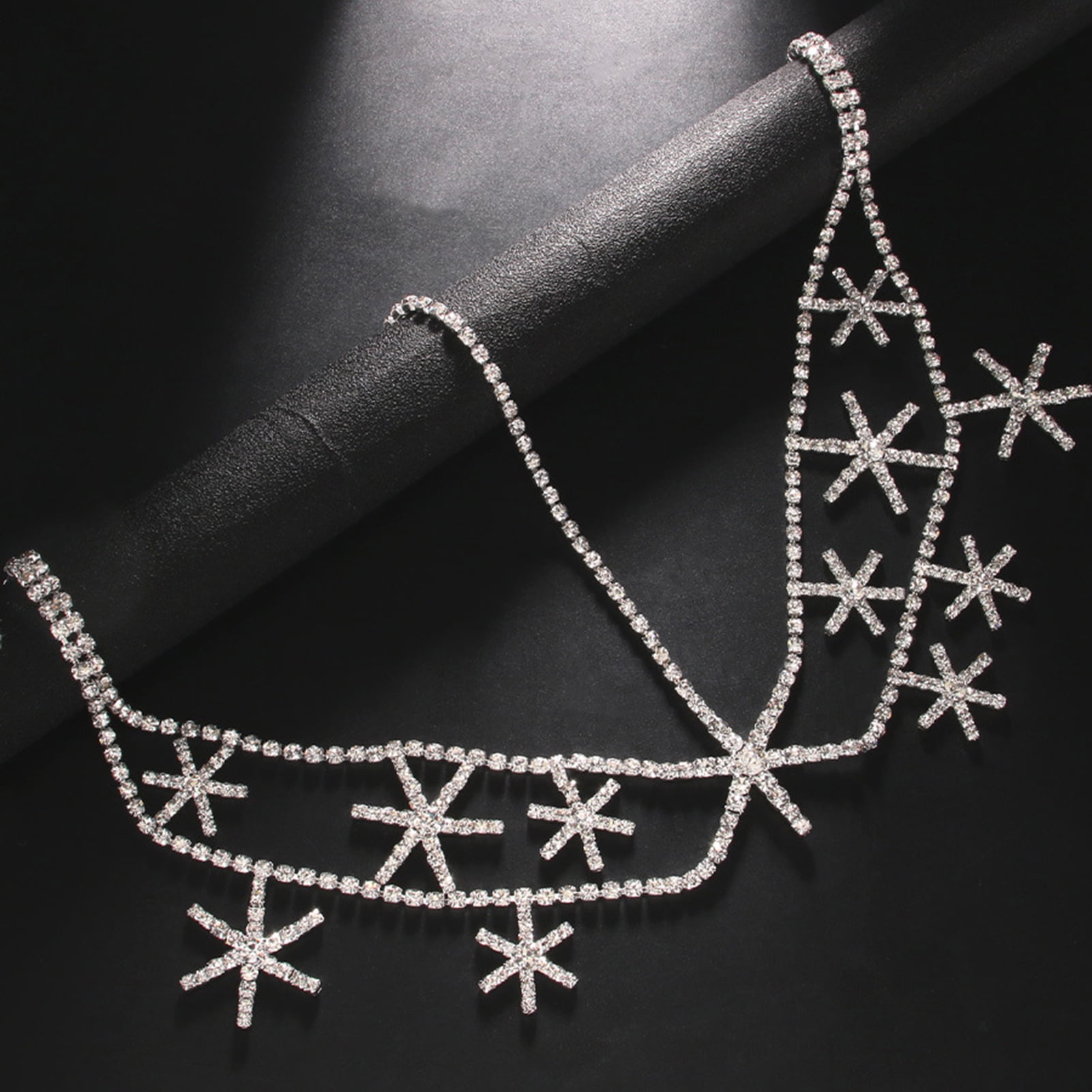 opolski Women Retro Tiara Luxury Rhinestone Bridal Hexagon Pendant Head ...