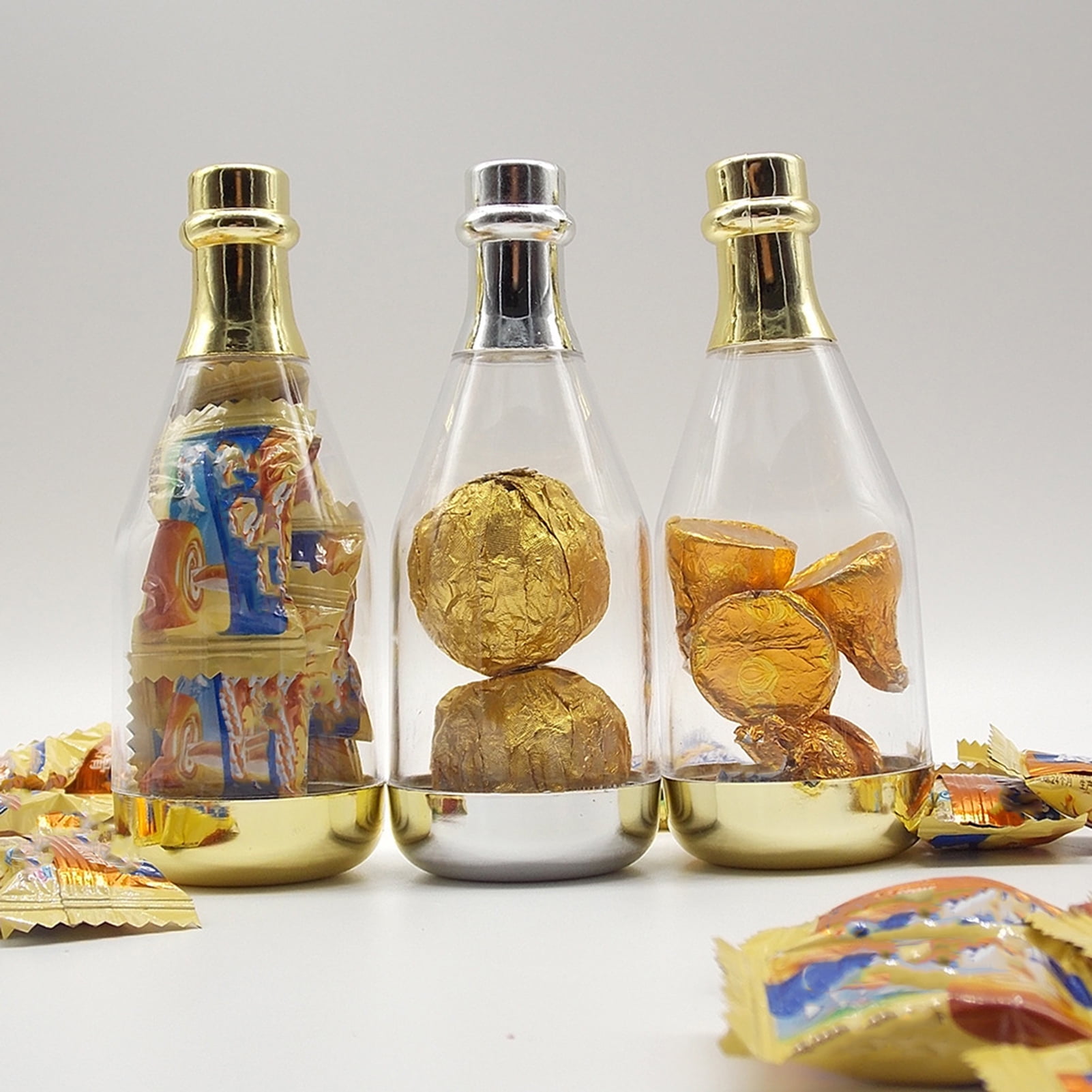 opvise 10Pcs Candy Box Simulation Champagne Bottle Plastic Wedding ...