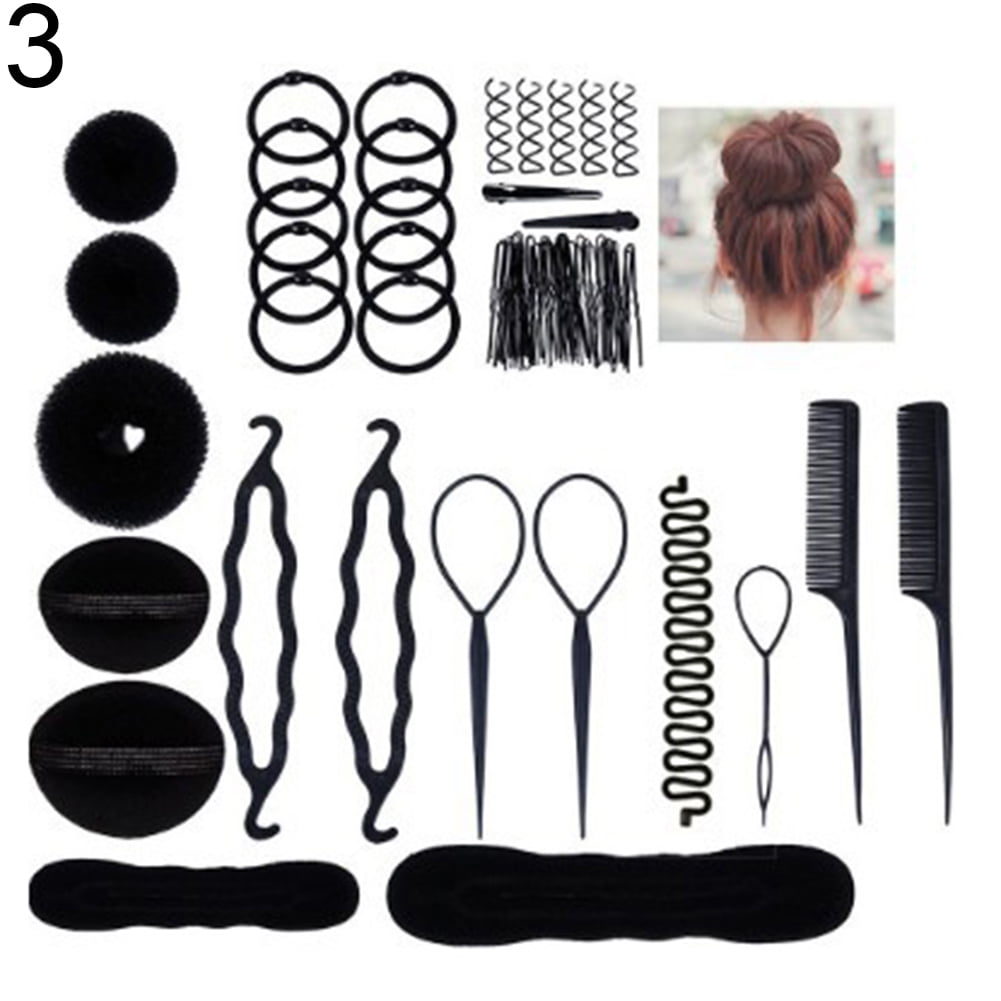 opvise 71 Pcs/Set Hair Styling Clips Bun Makers Twist Braid Ponytail ...